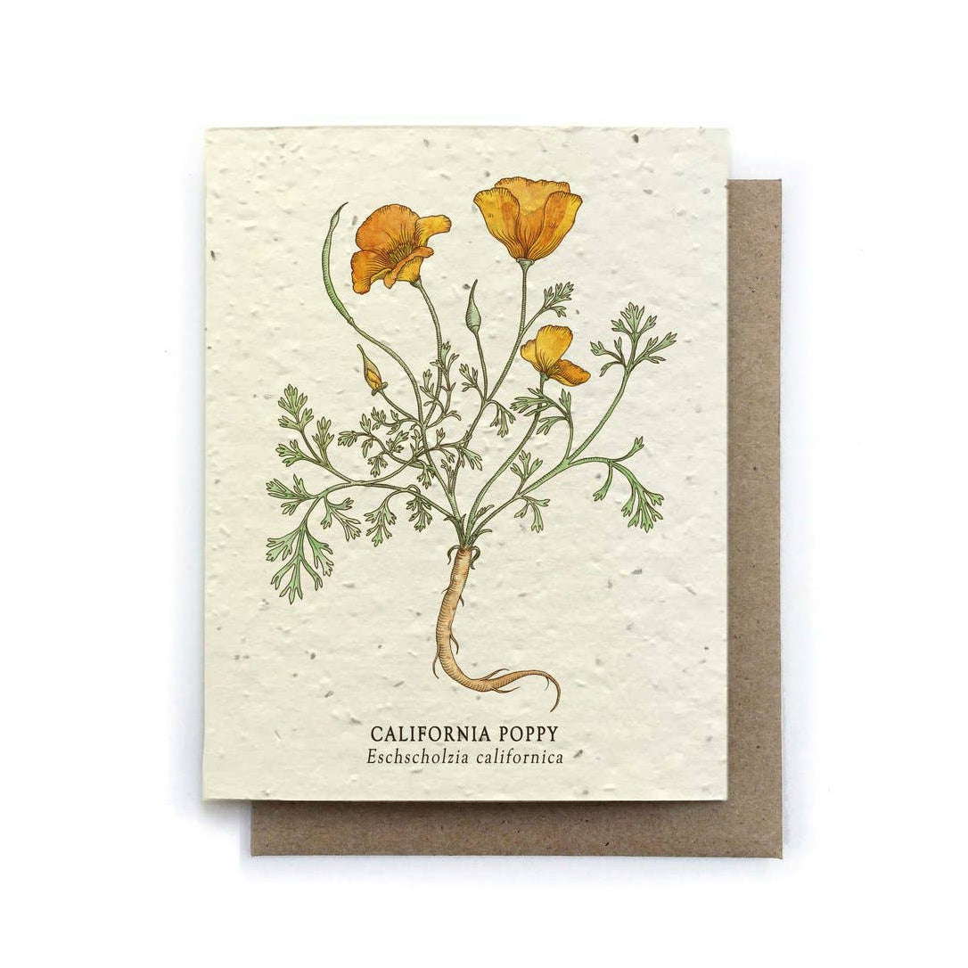 California Poppy Card | Bower Studio – Native Poppy