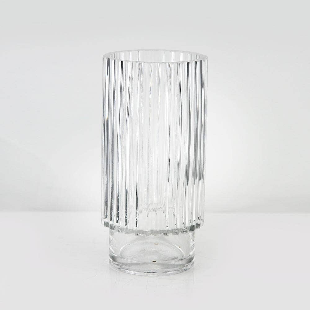 Fluted Glass Vase – Native Poppy
